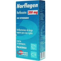 Antibacteriano Norflagen 200 mg - 10 Comprimidos - Boomer Pet